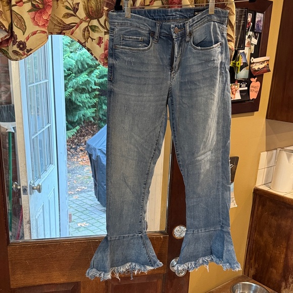 Blank NYC | Pants & Jumpsuits | Blank Nyc Distressed Blue Flare Jeans ...